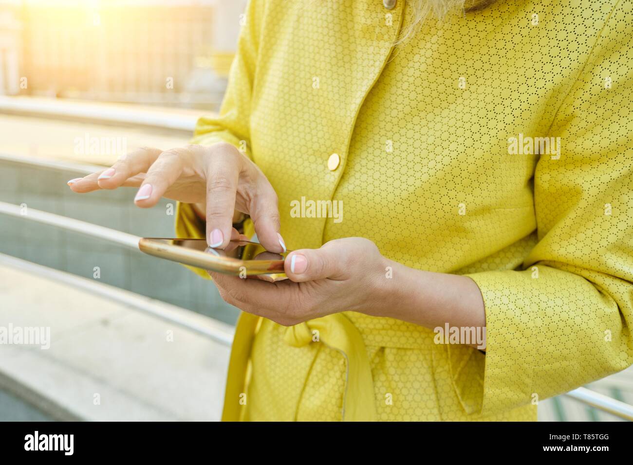 Female fingers typing touch screen hi-res stock photography and images ...