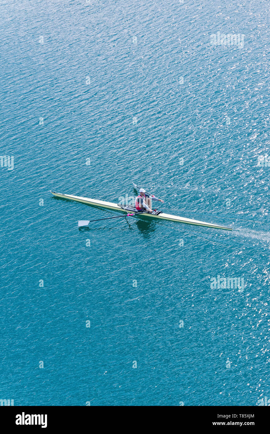 One Man Crew Rowing Boat