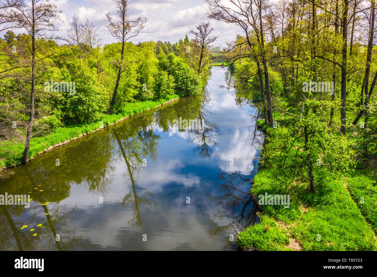 Aerial view of Nida river in Poland Stock Photo - Alamy