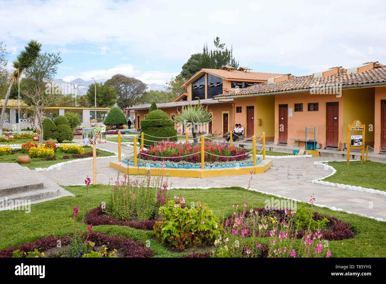 Building for private pools and showers at Los Baños del Inca thermal ...