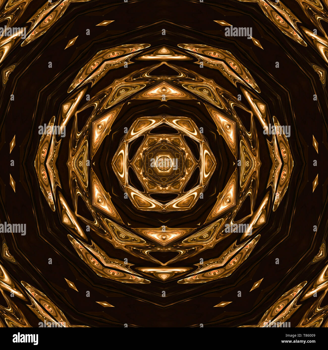 Gold colors fine art print. Impressionism style abstraction. Modern ...