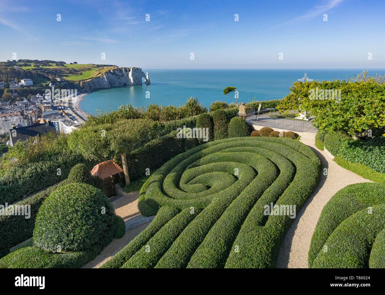 France, Seine Maritime, Etretat, Etretat garden Stock Photo - Alamy