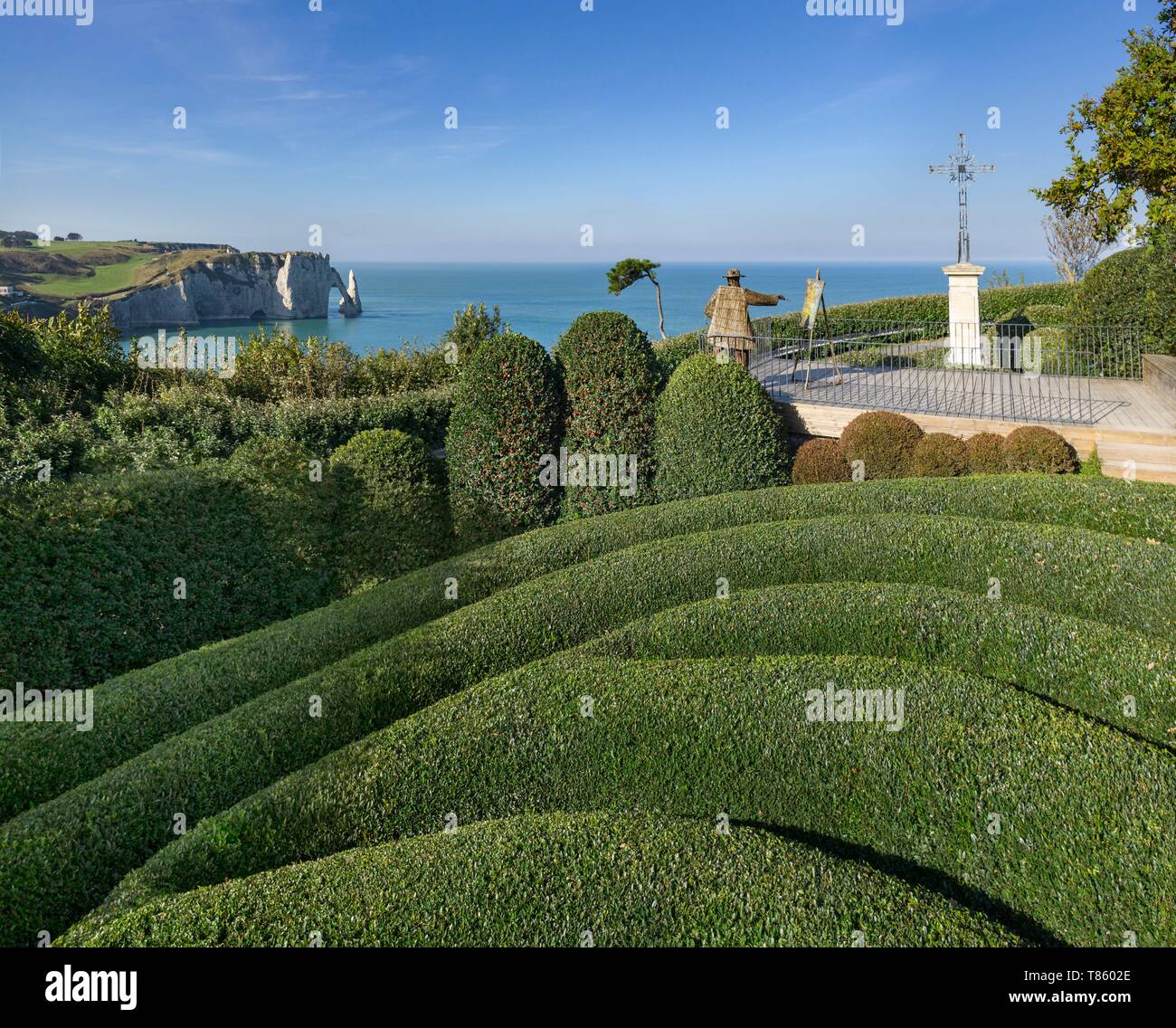 France, Seine Maritime, Etretat, Etretat garden Stock Photo - Alamy