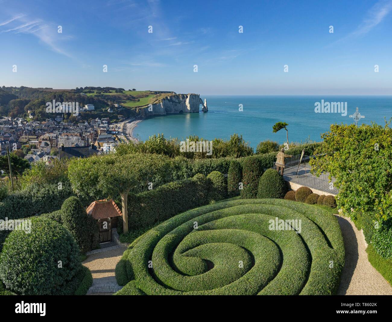 France, Seine Maritime, Etretat, Etretat garden Stock Photo - Alamy