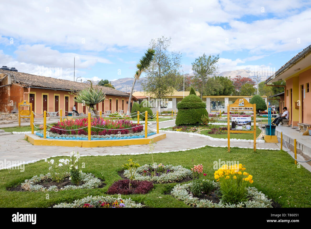 Building for private pools and showers at Los Baños del Inca thermal ...