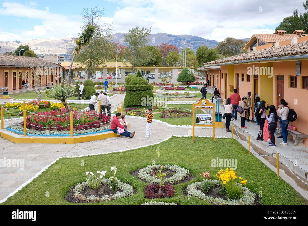 Building for private pools and showers at Los Baños del Inca thermal ...
