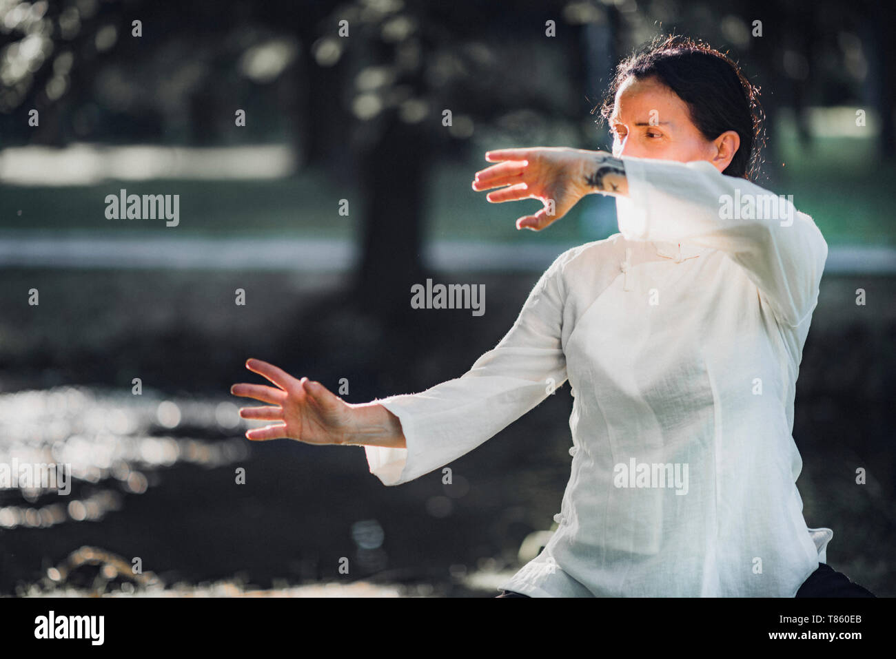 Tai Chi practice Stock Photo - Alamy