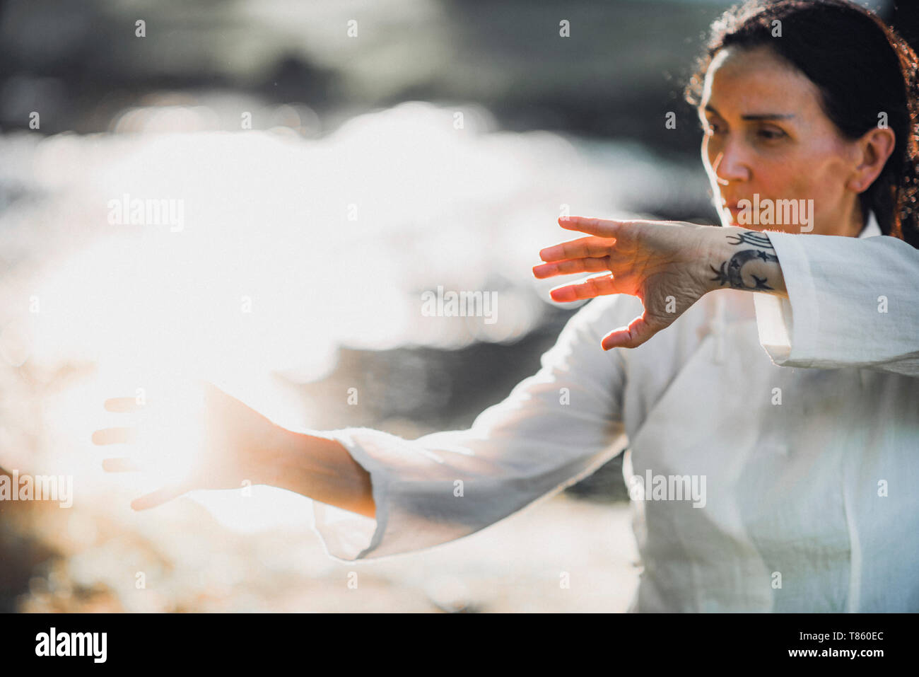 Tai Chi practice Stock Photo - Alamy