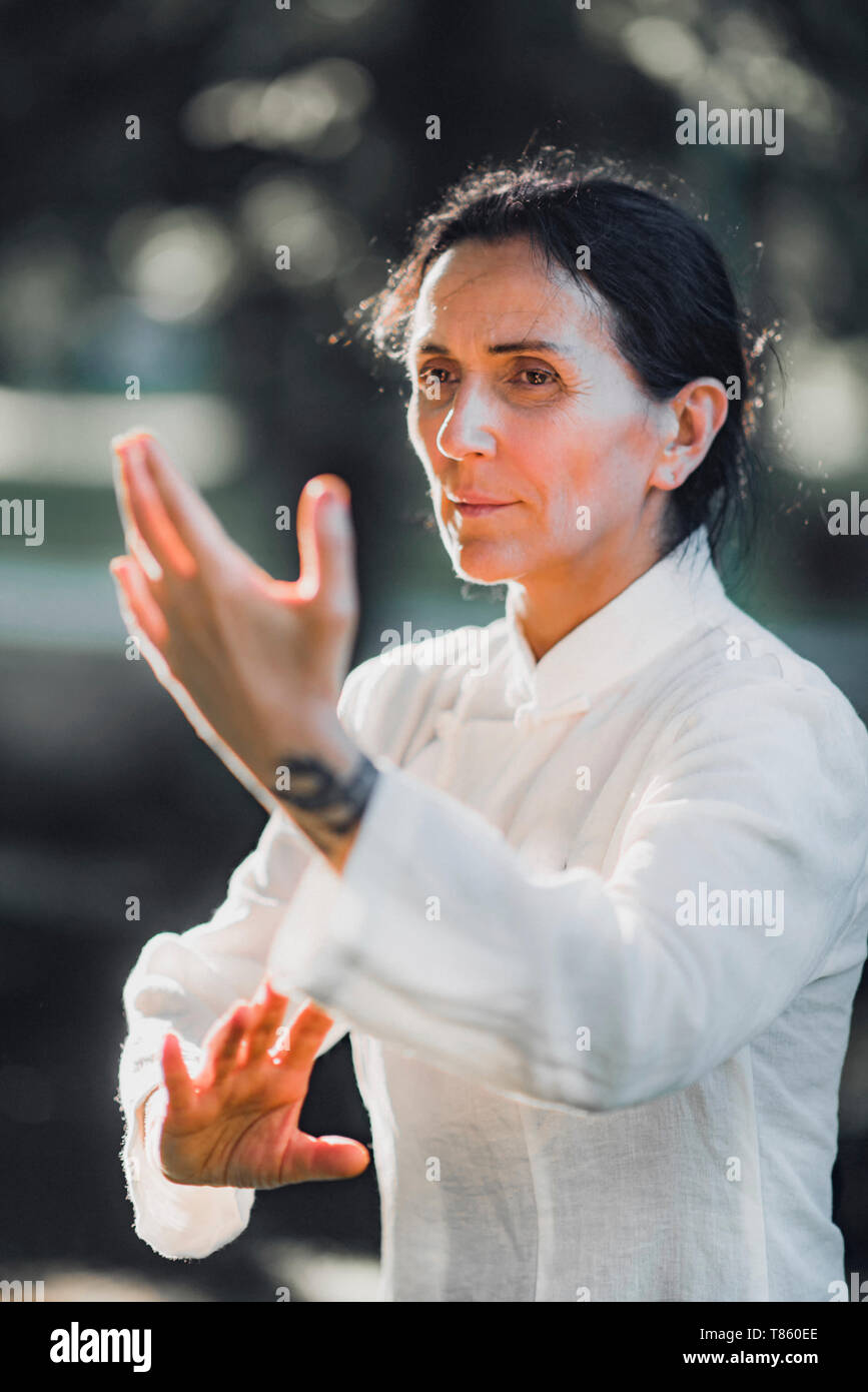Tai Chi practice Stock Photo - Alamy
