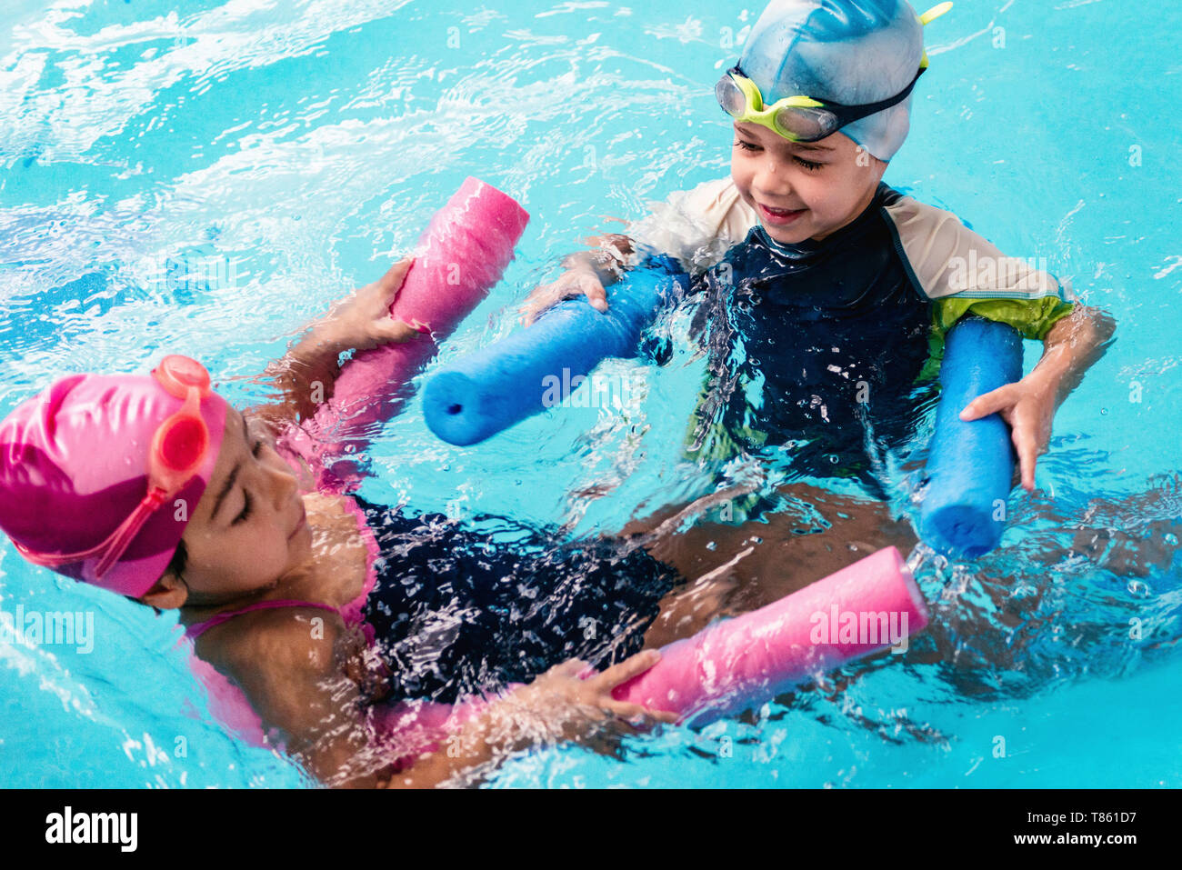 Swimming pool noodles hi-res stock photography and images - Alamy