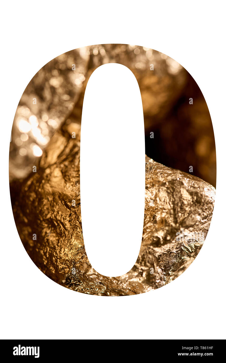 letter O made of shiny golden stones isolated on white Stock Photo - Alamy
