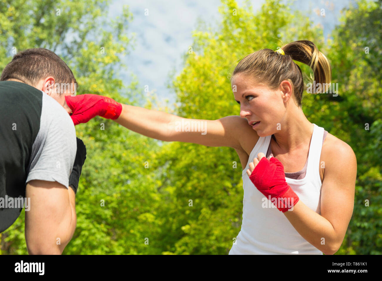 Kickboxing coach hi-res stock photography and images - Alamy