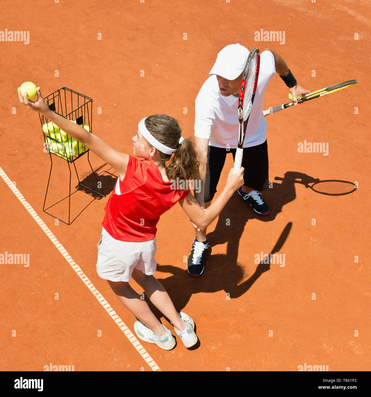 Teenage female tennis player hi-res stock photography and images - Alamy