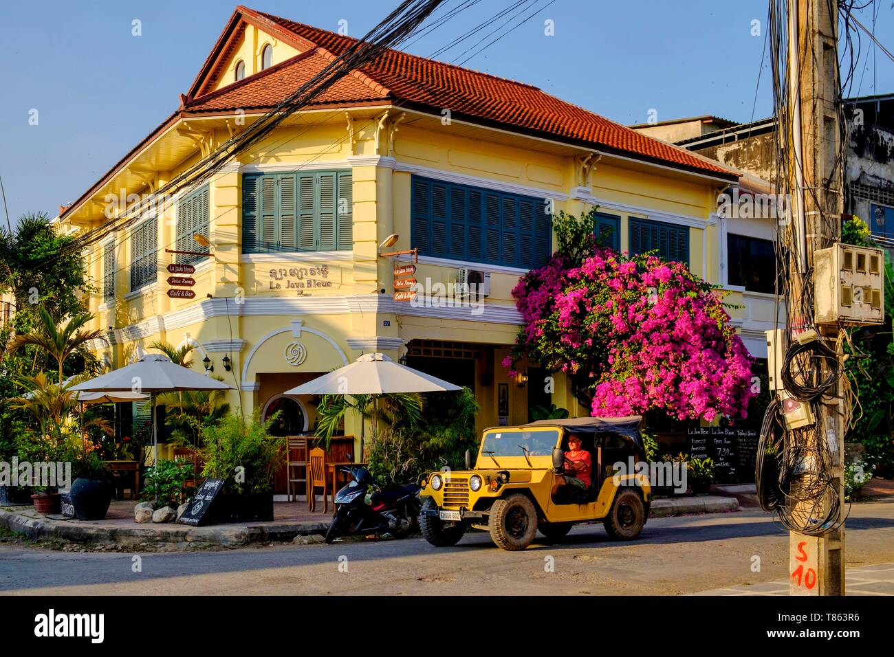 Cambodia, Kampot province, Kampot, Former colonial houses, The Java ...