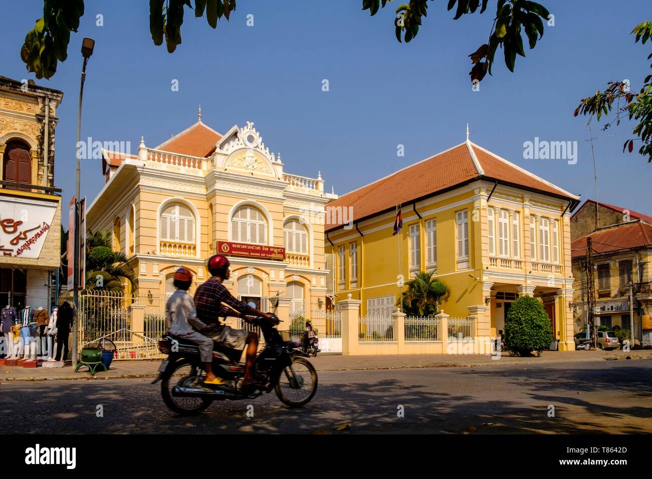 Cambodia, Battambang province, Battambang, french colonial style ...