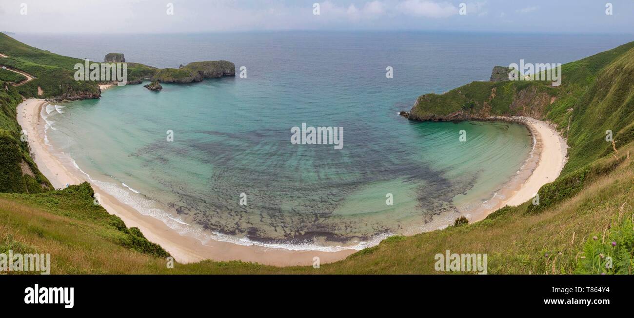 Spain, Community of Asturias, Niembro, near Llanes, Torimbia beach ...