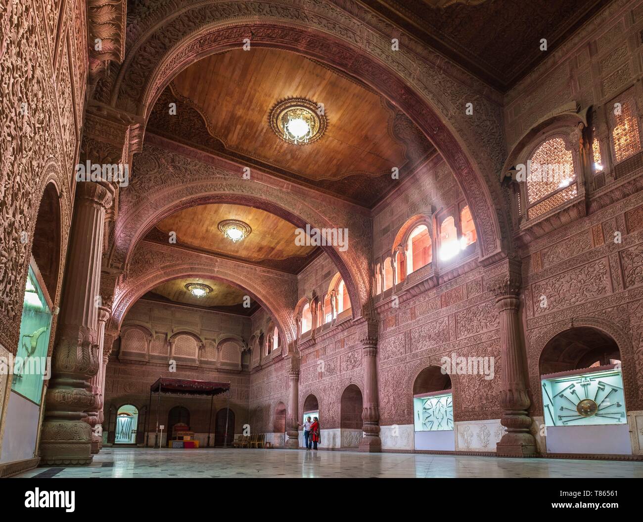 India, Rajasthan, Bikaner, Junagarh Fort built in the 16th century ...