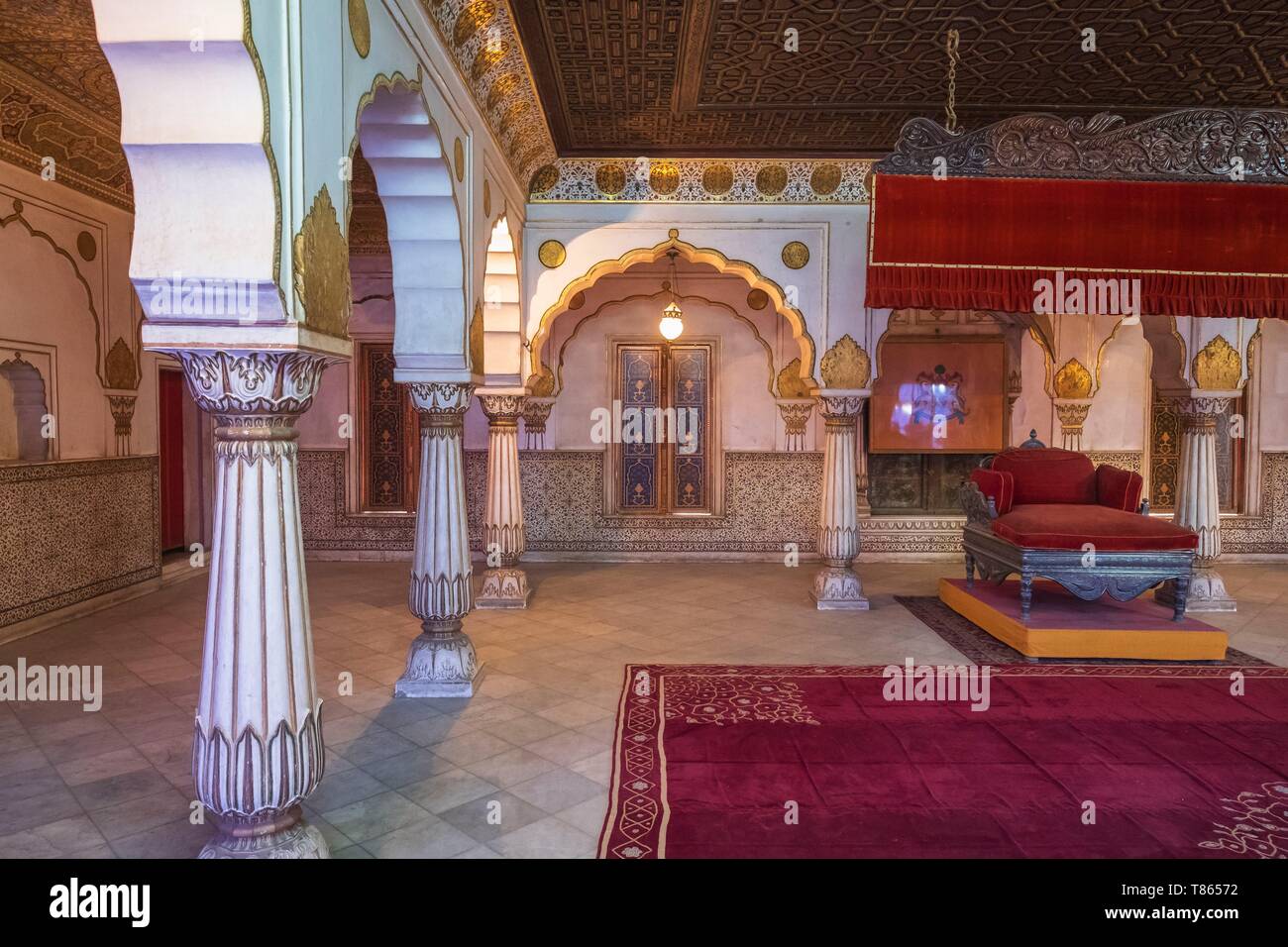 India, Rajasthan, Bikaner, Junagarh Fort built in the 16th century ...