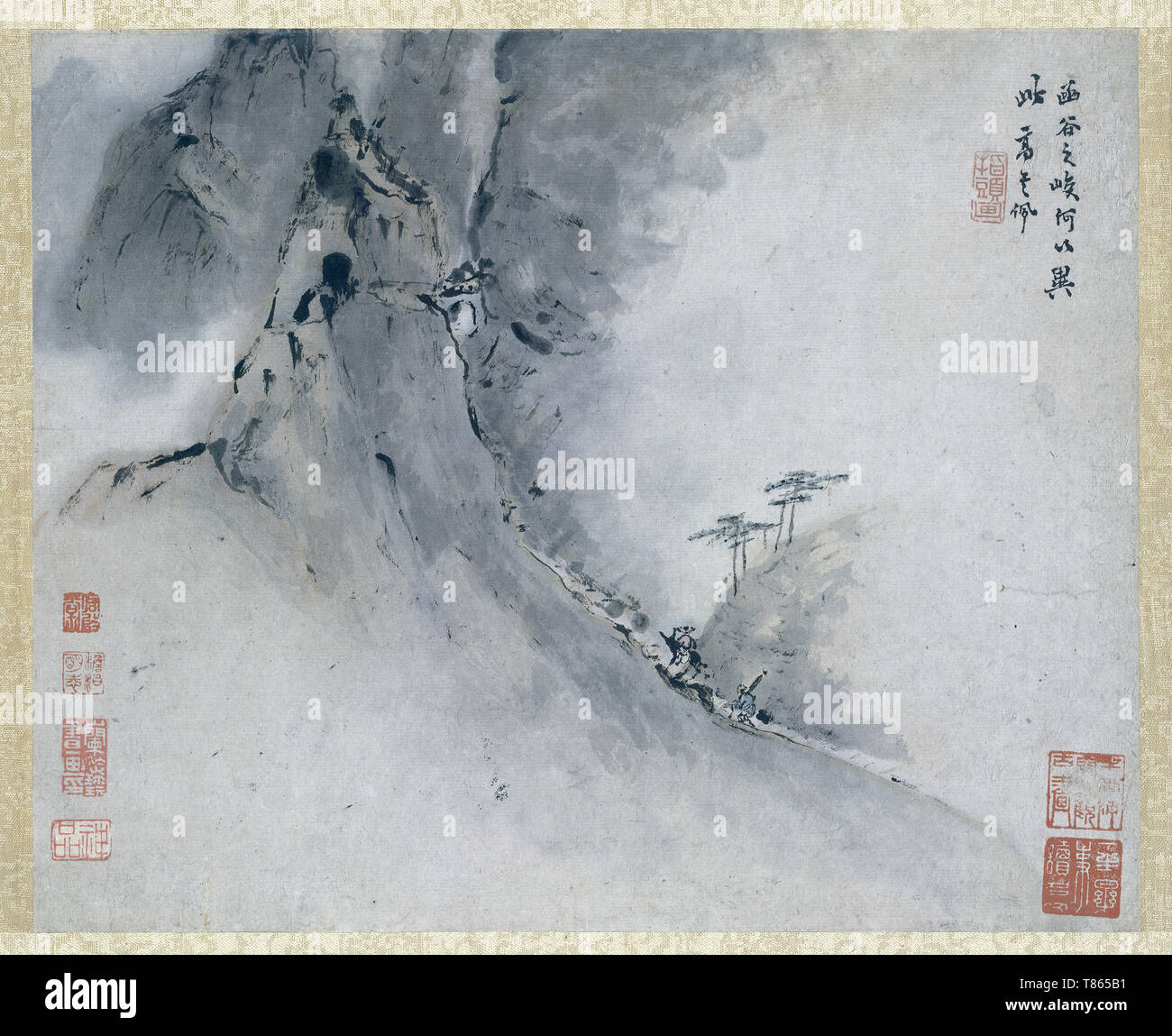 Qing Qi Gao Qipei Shanshui Book 12 Stock Photo - Alamy