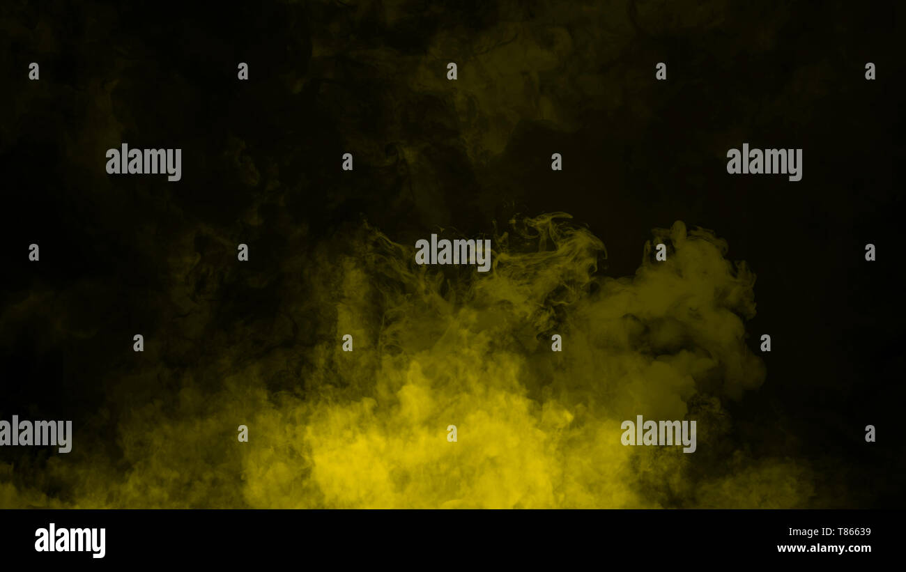 Yellow fog and misty effect on background. Smoke texture overlays Stock ...