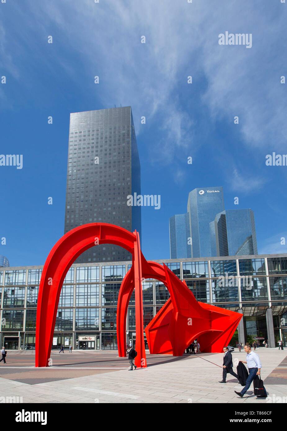 France, Hauts de Seine, La Defense, Stabile sculpture by Calder called ...