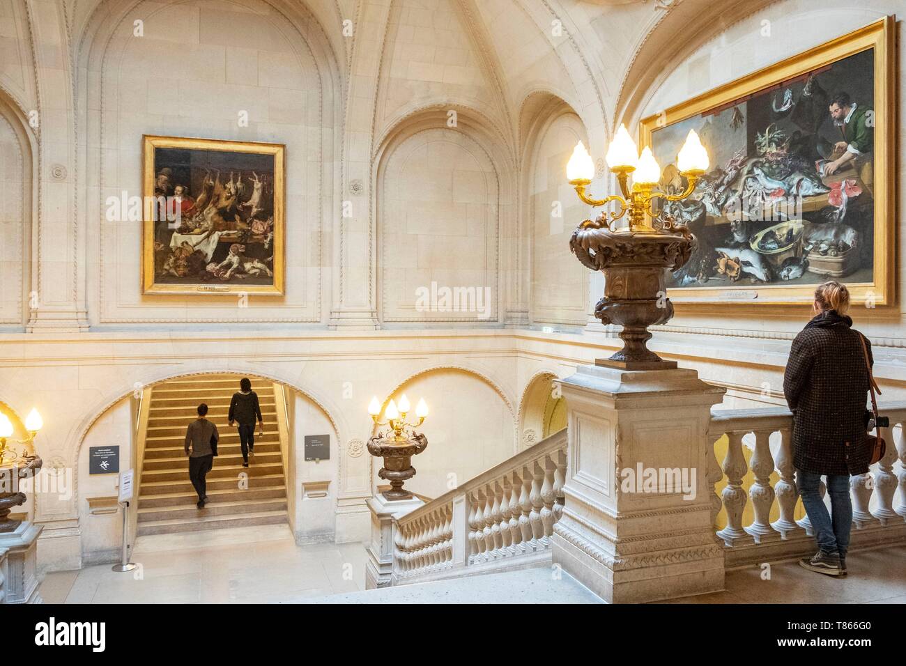 France, Paris, the Louvre Museum, stairs Stock Photo - Alamy