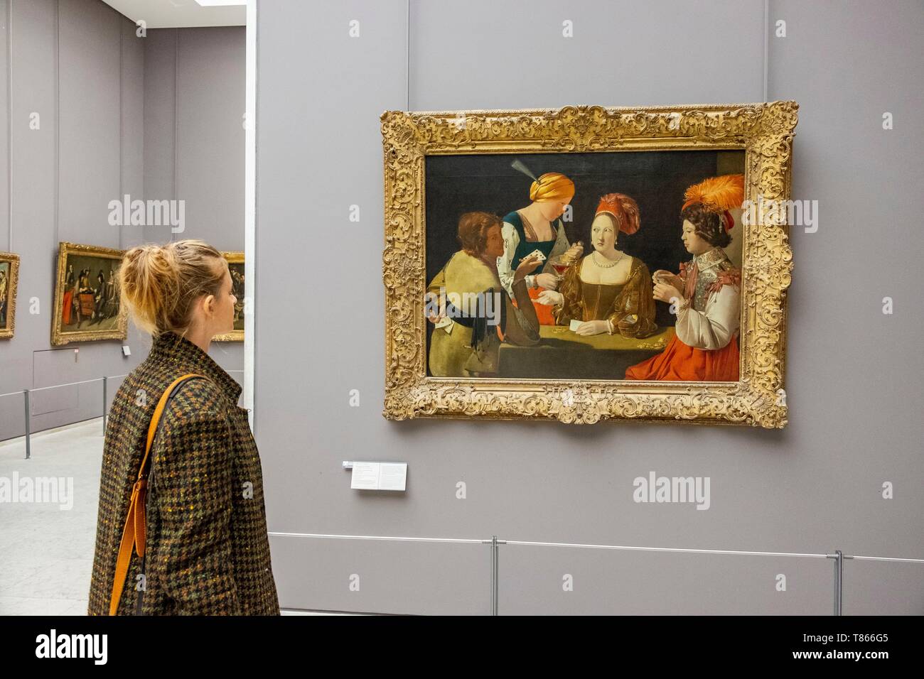France, Paris, the Louvre Museum, Georges de la Tour, the cheater with ...