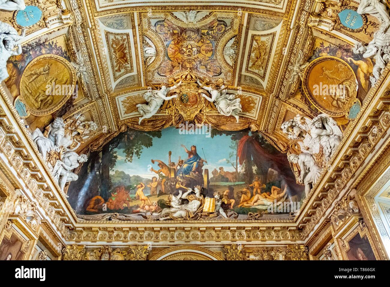 France, Paris, the Louvre Museum, the Apollo Gallery Stock Photo - Alamy