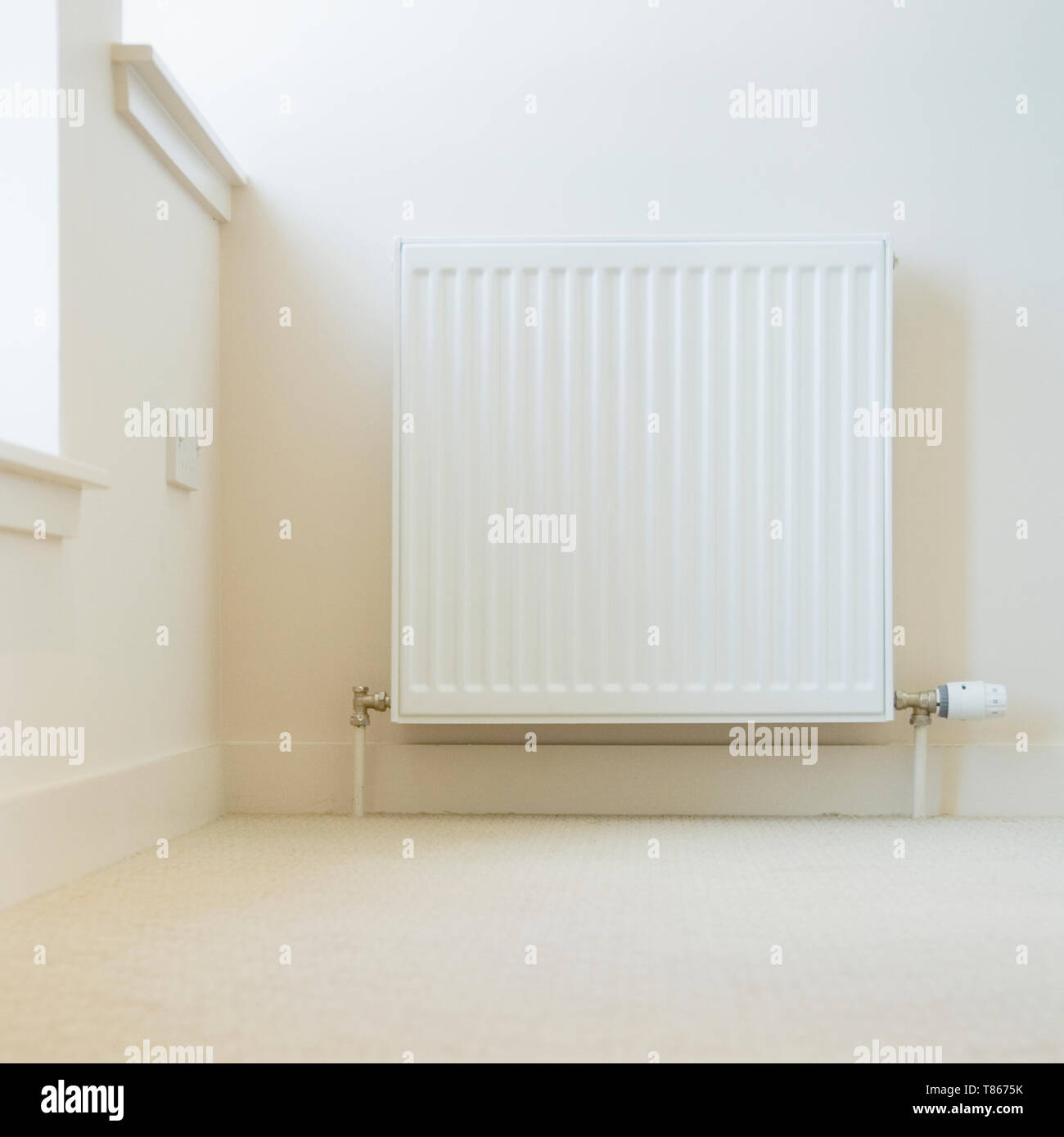 Radiator In Modern Home Stock Photo - Alamy