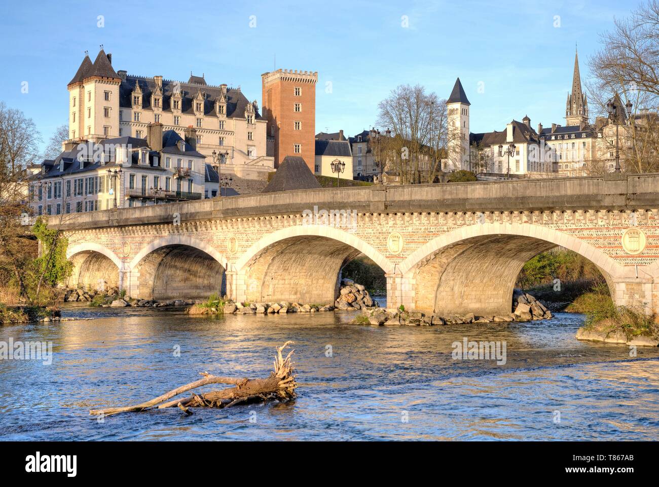 France, Pyrenees Atlantiques, Bearn, Pau, 14th century castle, place of ...