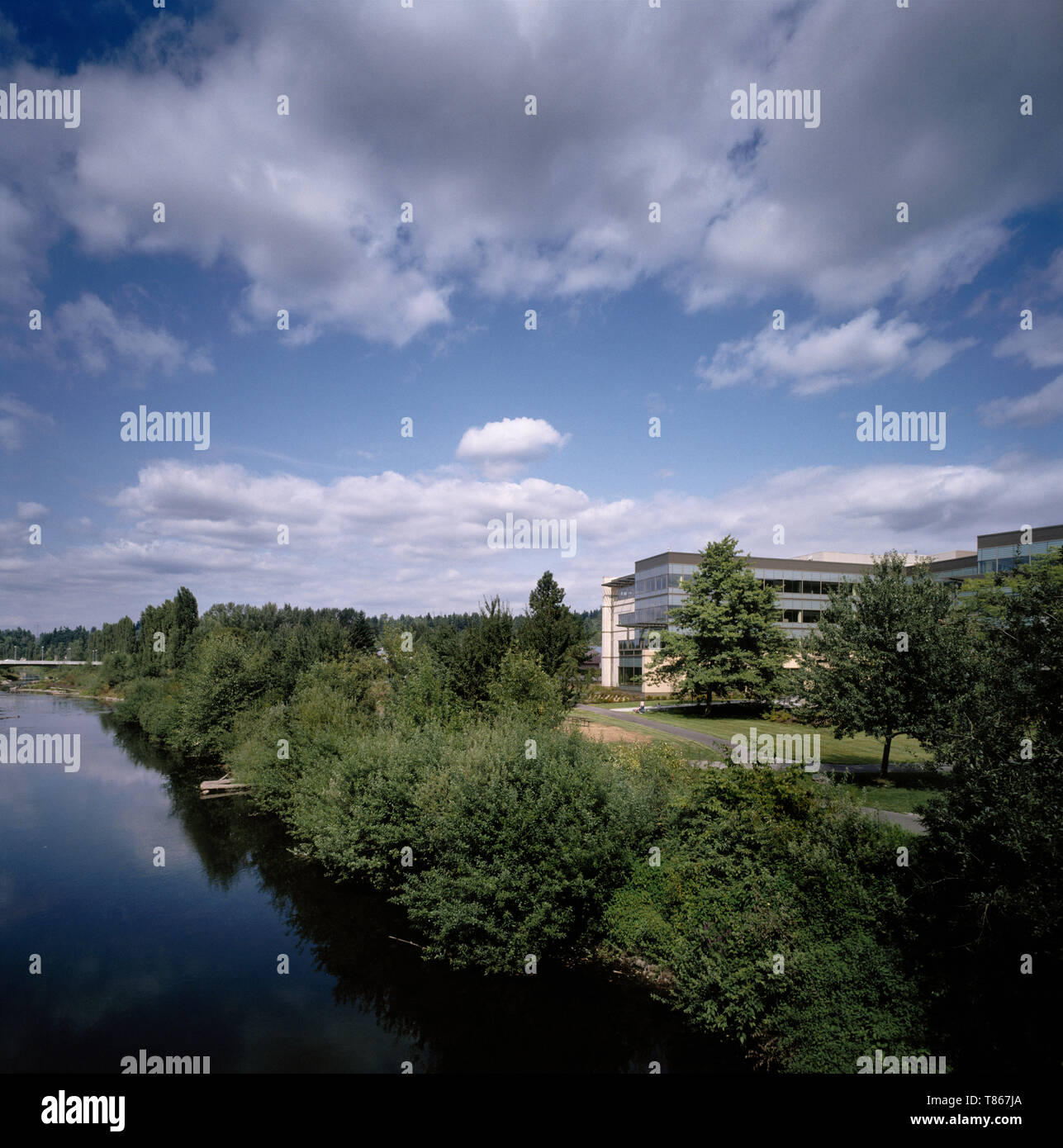 Modern Building in Natural Landscape Stock Photo - Alamy