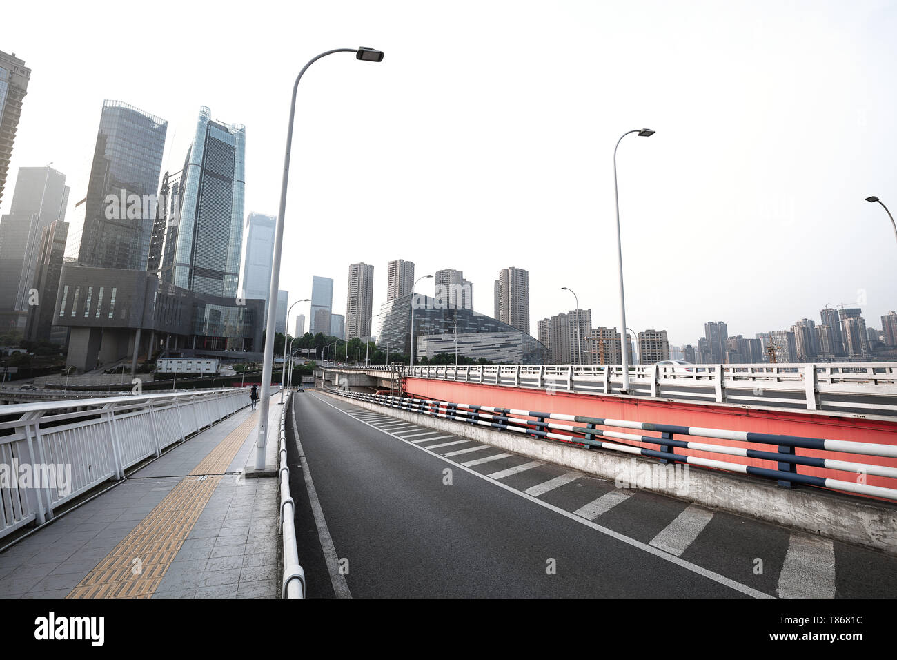 Road on the bridge in chongqing china Stock Photo - Alamy