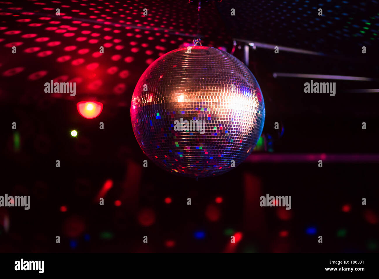 Disco ball light reflection background Stock Photo - Alamy