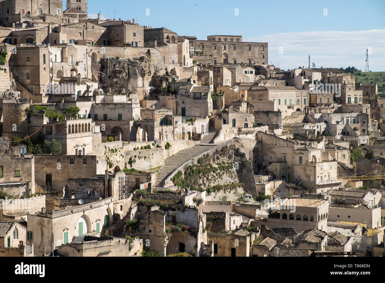 Italy, Matera, Sasso Barisano Stock Photo - Alamy