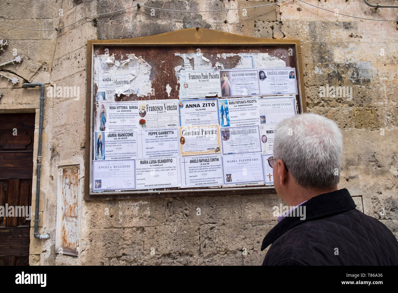 Italy, Matera, epitaph Stock Photo - Alamy