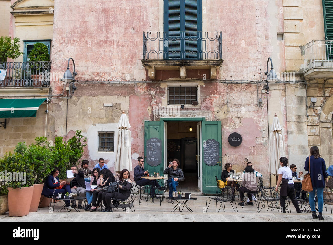 Italy, Matera, local bar Stock Photo - Alamy