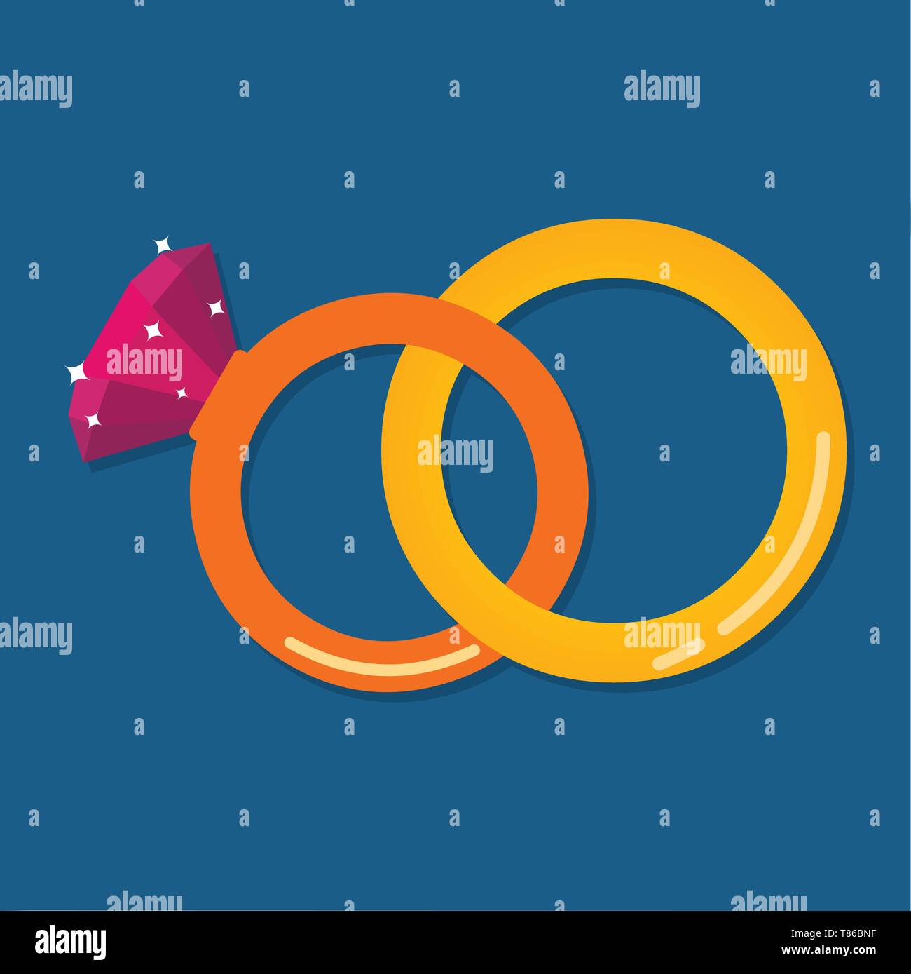 wedding rings vector symbol illustration Stock Vector Image & Art - Alamy
