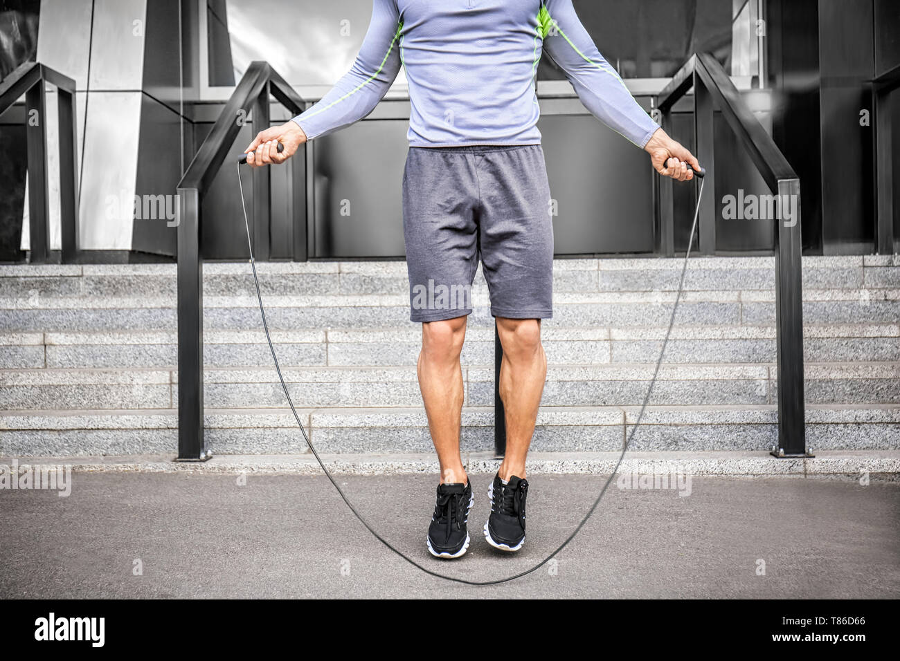 Man skip street hi-res stock photography and images - Alamy