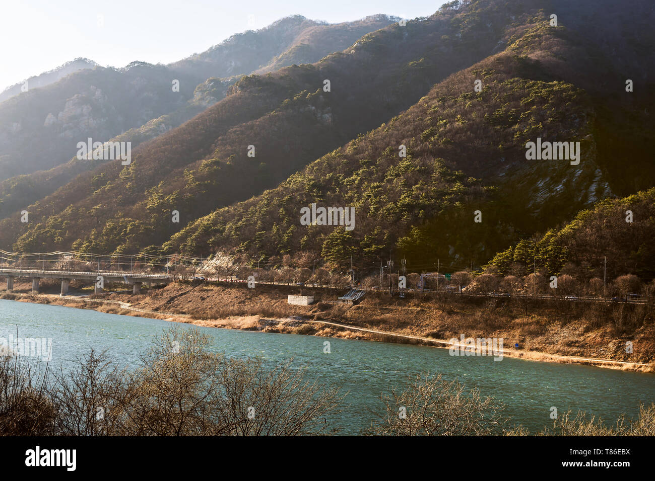 View of Bukhan River when half way finish the Gangchon Rail Bike ride ...