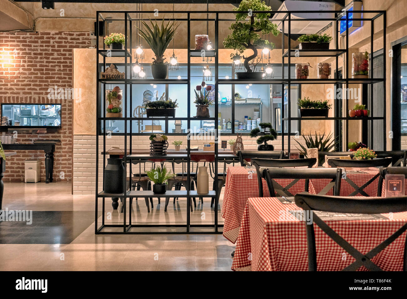 Modern boutique restaurant interior Thailand Southeast Asia Stock Photo ...