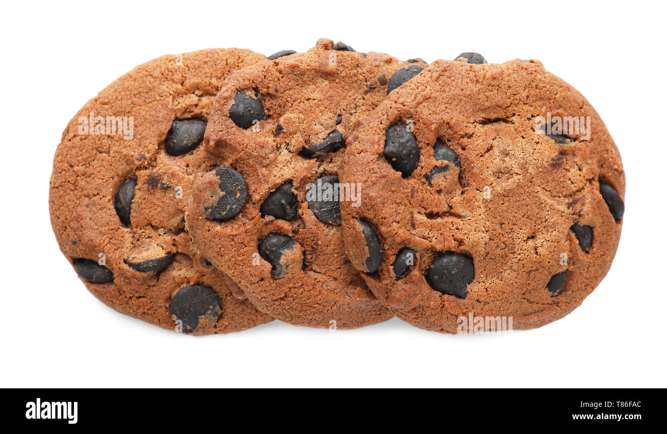 Delicious cookies on white background Stock Photo - Alamy