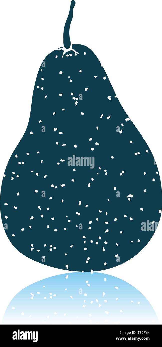 Pear Icon On Gray Background. Shadow Reflection Design. Vector ...