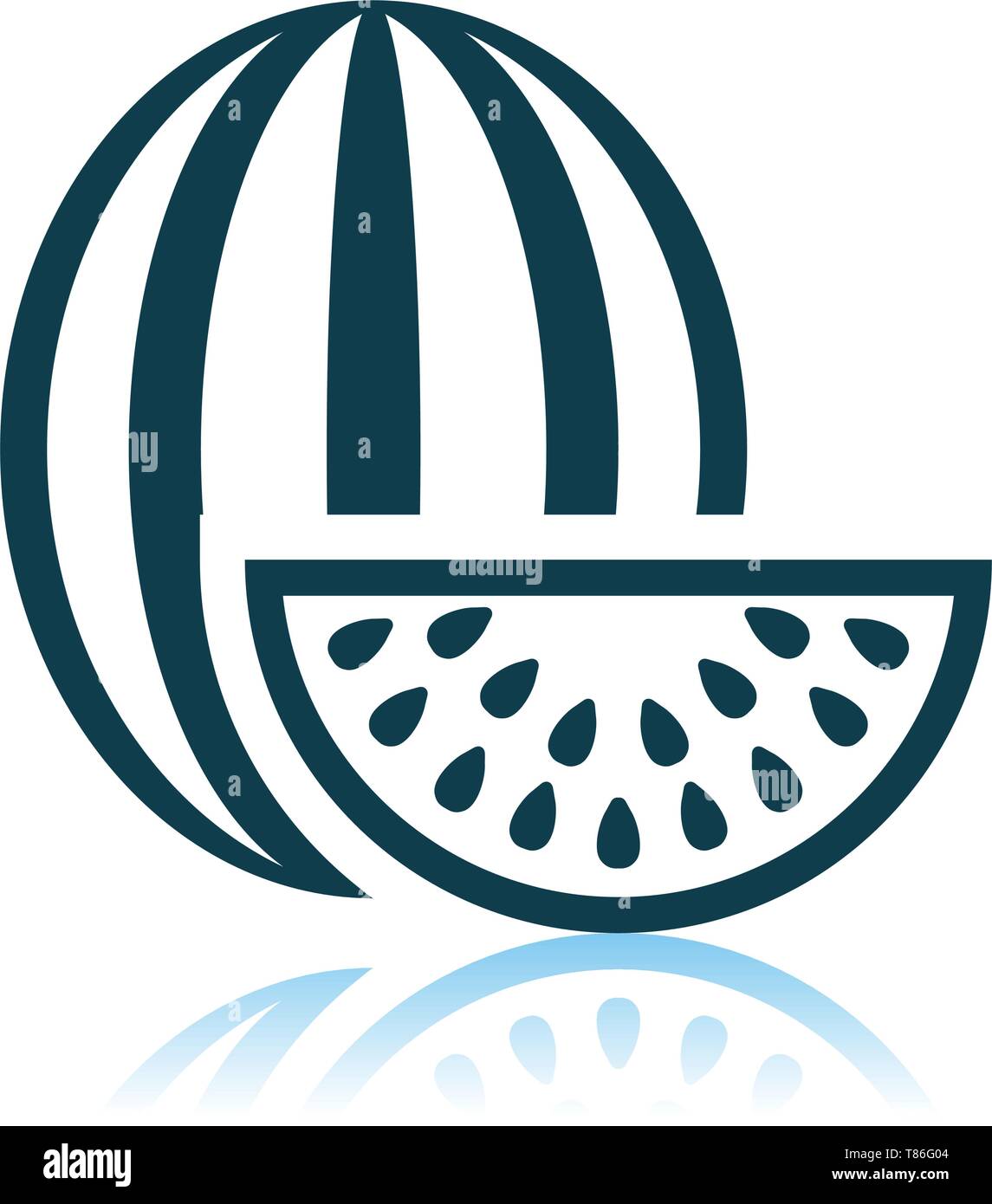 Watermelon fruit fresh shadow vector hi-res stock photography and ...