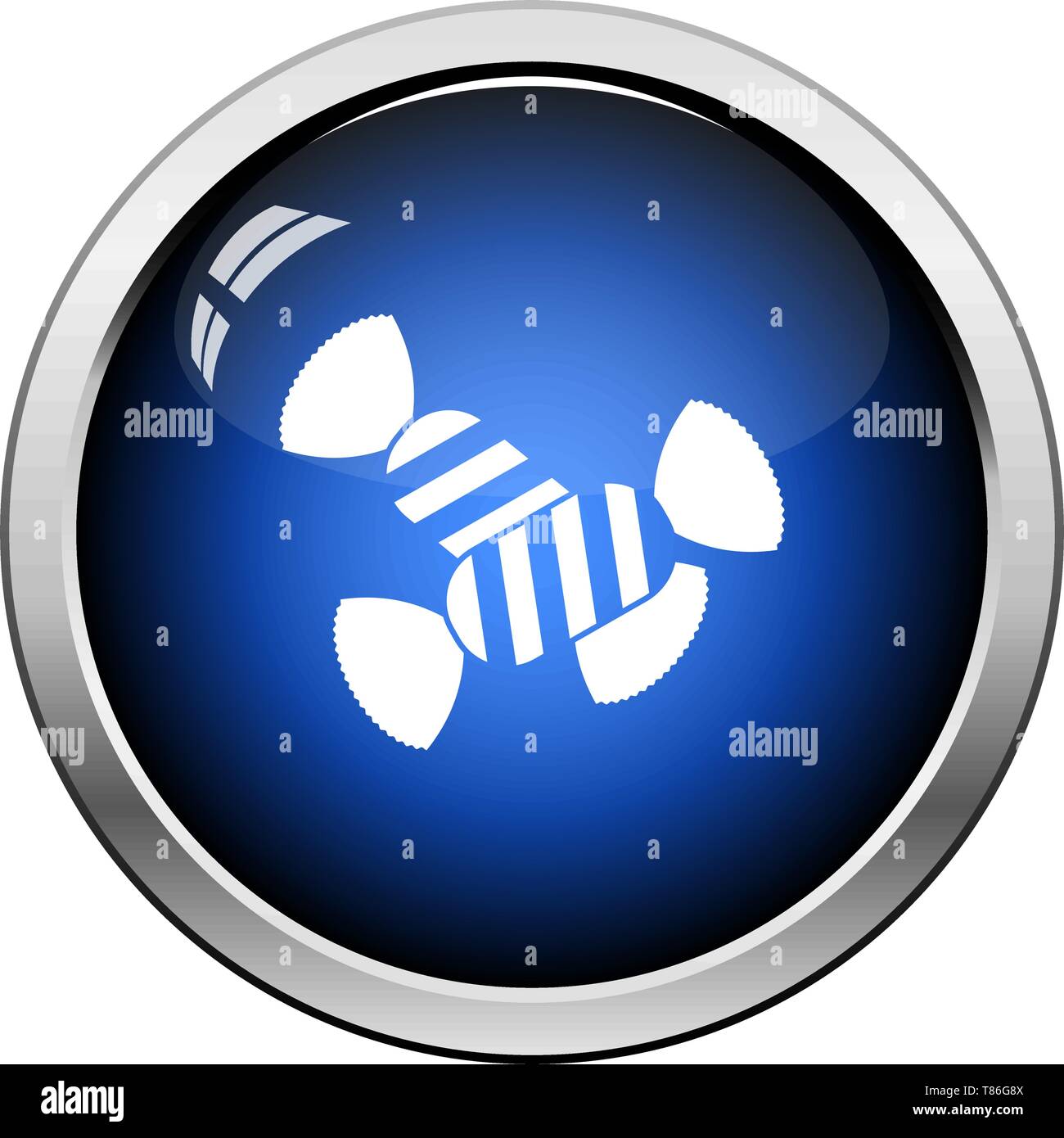 Candy Icon. Glossy Button Design. Vector Illustration Stock Vector ...