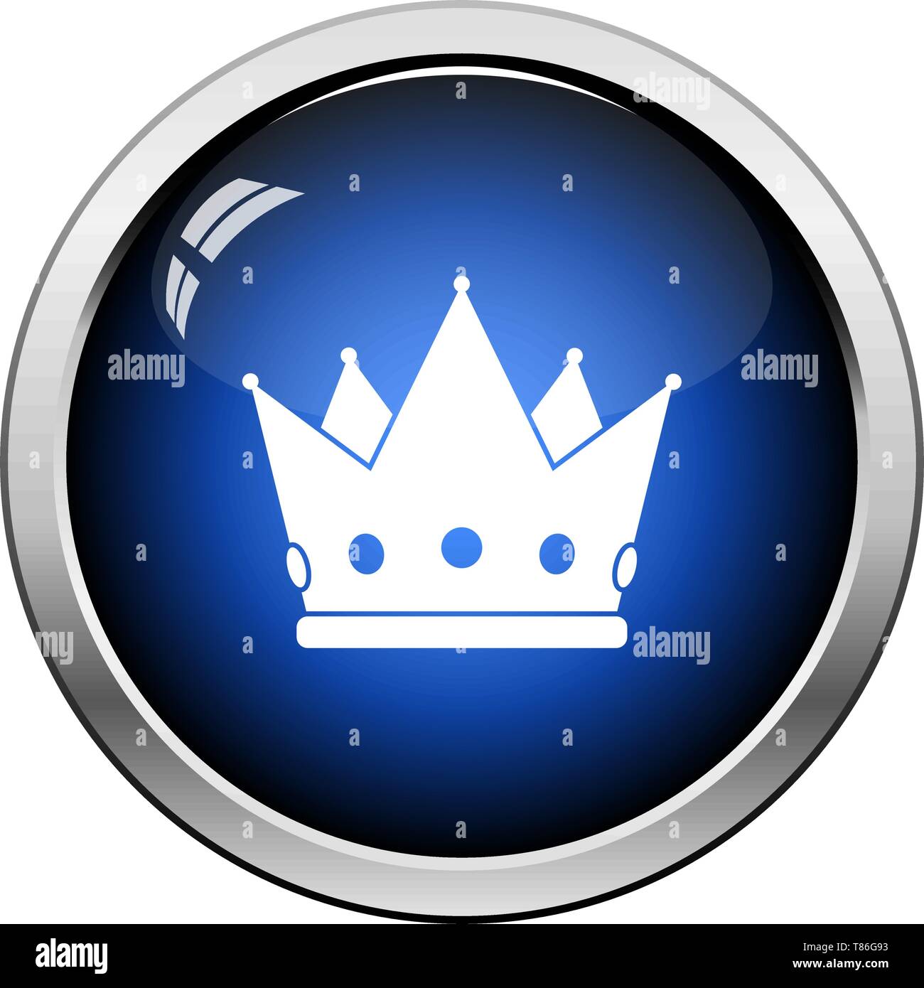 Party Crown Icon. Glossy Button Design. Vector Illustration Stock ... Party Crown Icon. Glossy Button Design. Vector Illustration Stock ...