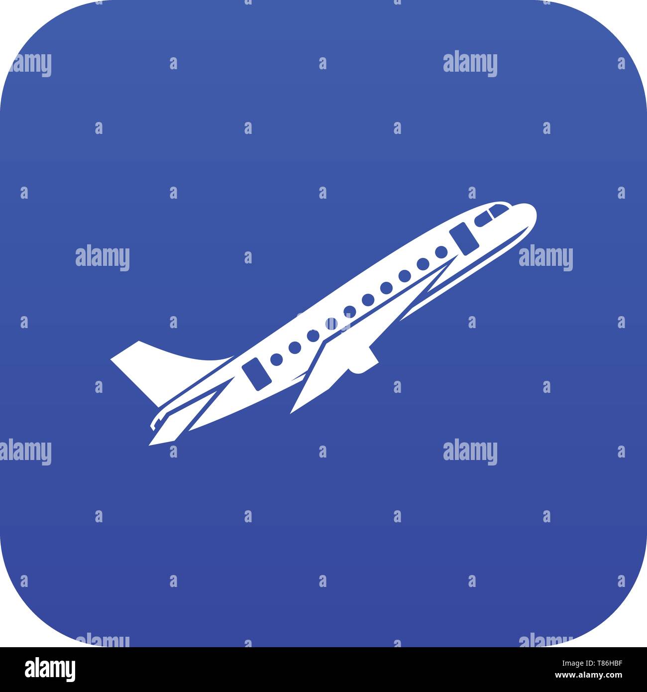 Aircraft icon digital blue Stock Vector Image & Art - Alamy