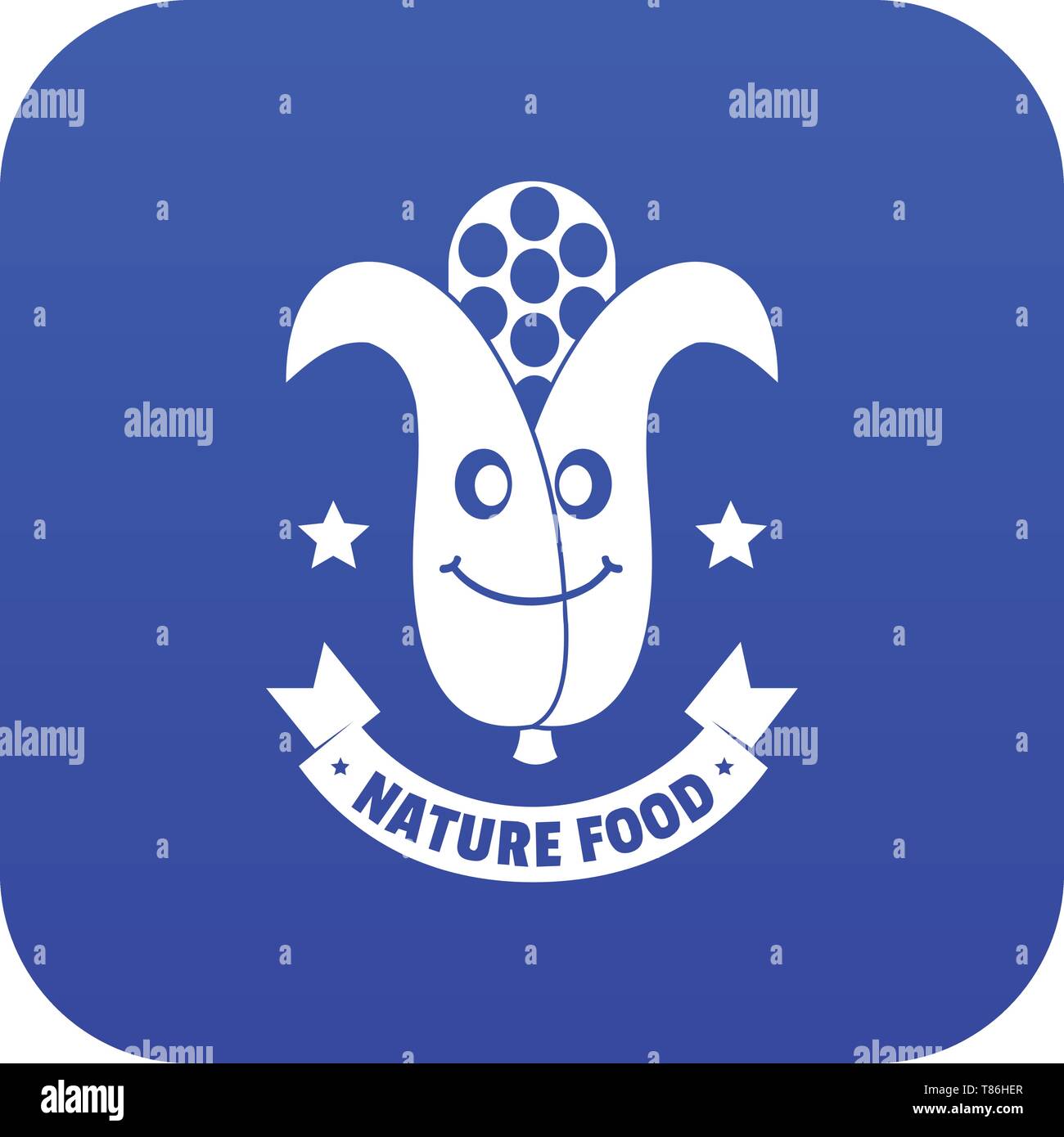 Corn icon blue vector Stock Vector Image & Art - Alamy