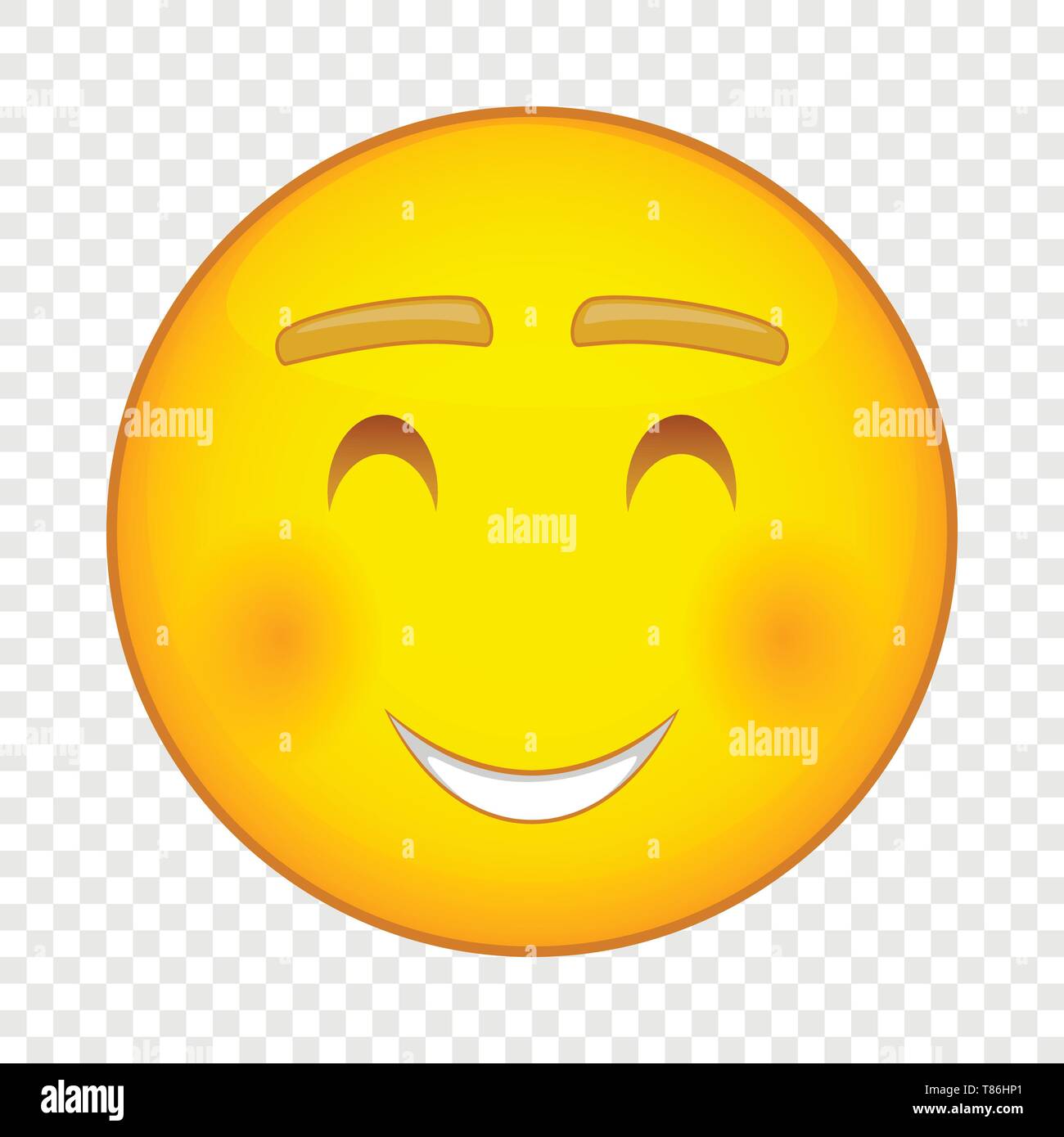 Smiling emoticon icon, cartoon style Stock Vector Image & Art - Alamy