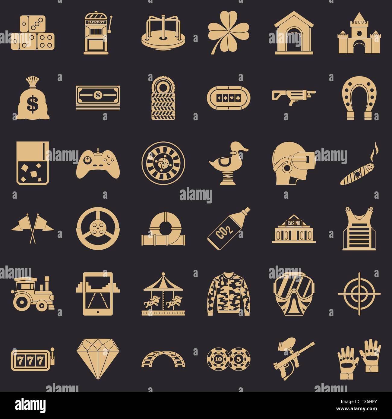 Casino icons set, simple style Stock Vector Image & Art - Alamy