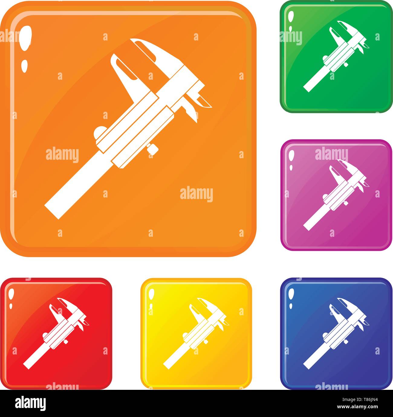 Calipers icons set vector color Stock Vector Image & Art - Alamy